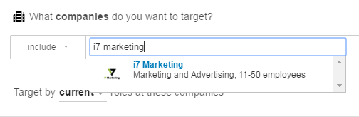 Targeting Employees of Specific Companies with Social Media